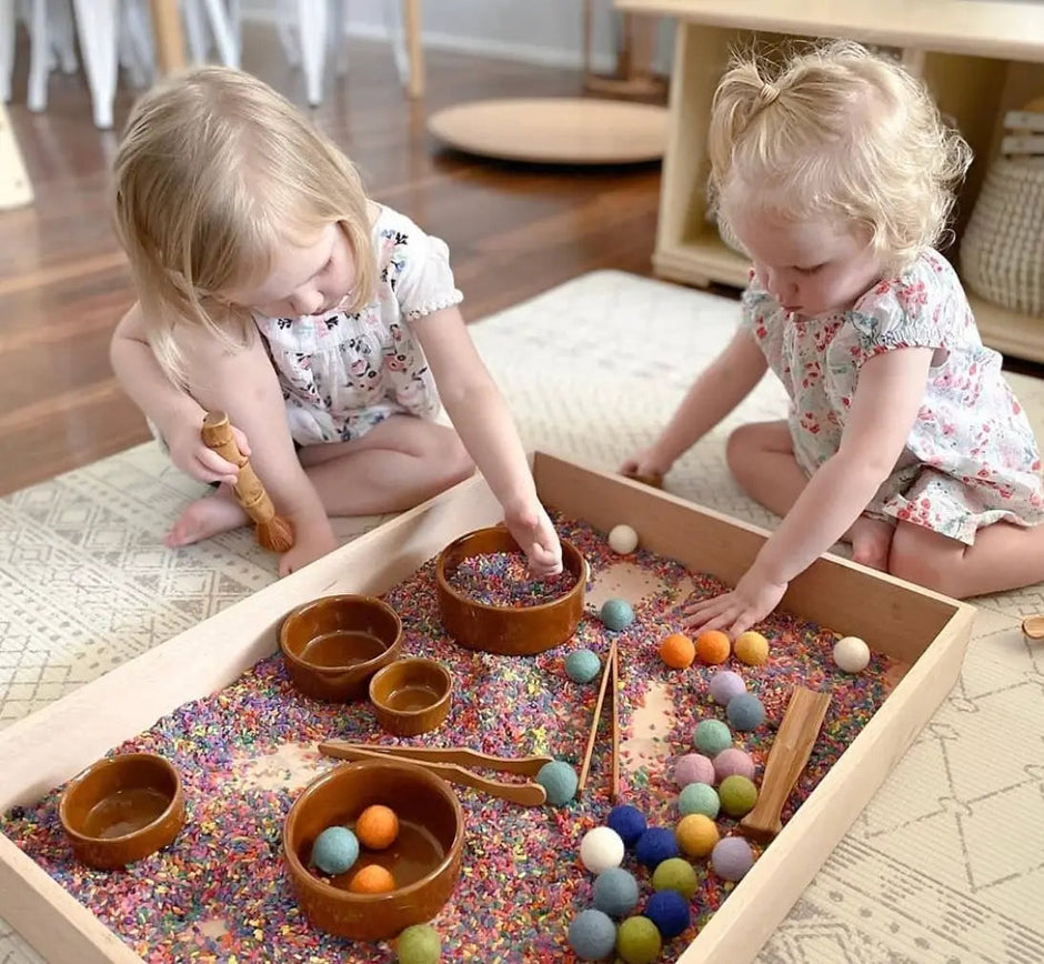 How to Dye Rice for Sensory Play | Easy DIY Idea | Grace & Maggie